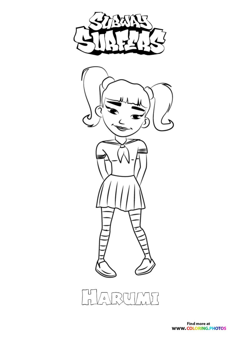 Harumi from Subway Surfers - Coloring Pages for kids