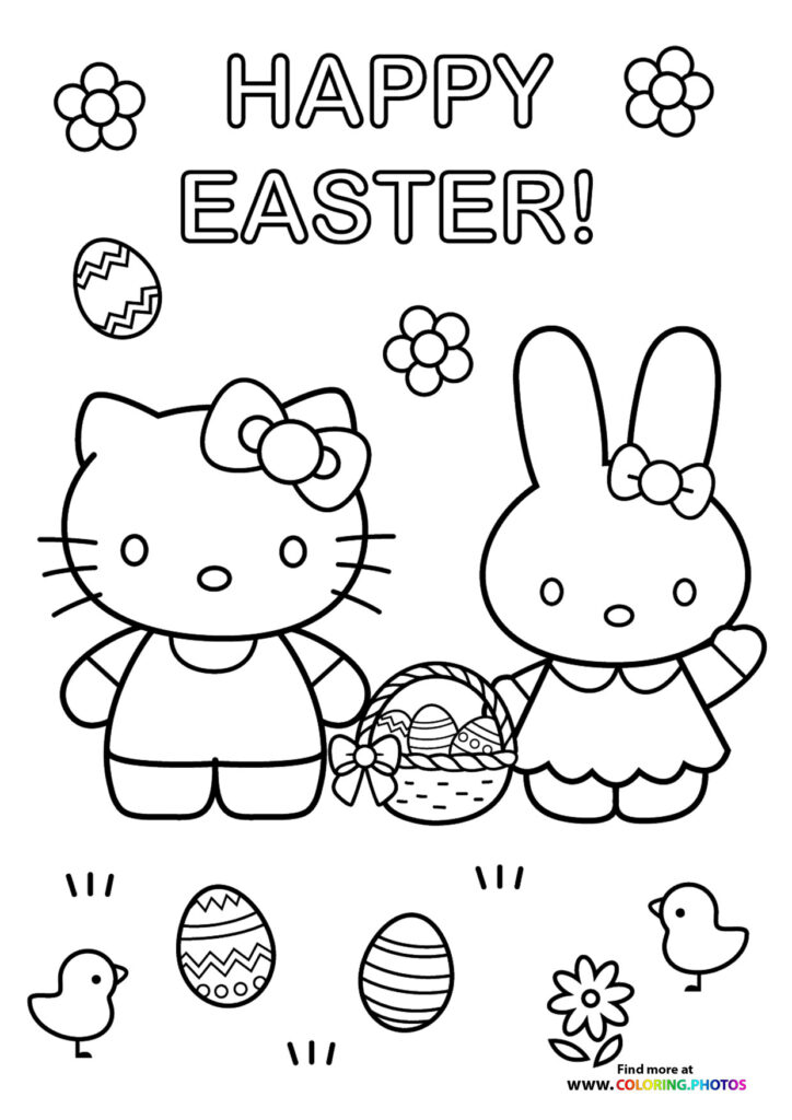 Easter egg hunt - Coloring Pages for kids | Free and easy print