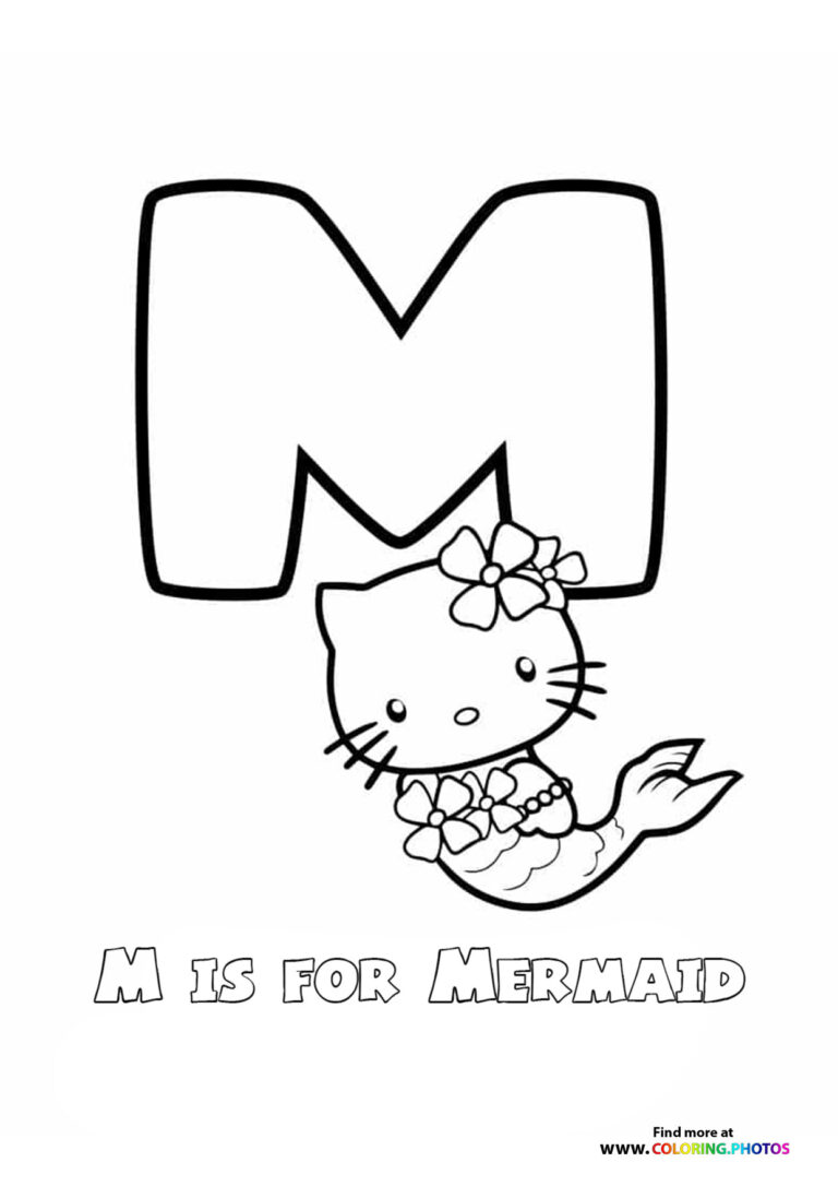 Hello Kitty ABC letters coloring pages | Free and easy print or download