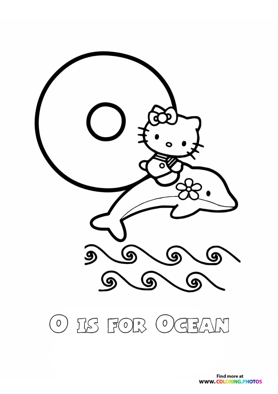 Hello Kitty ABC letters coloring pages | Free and easy print or download