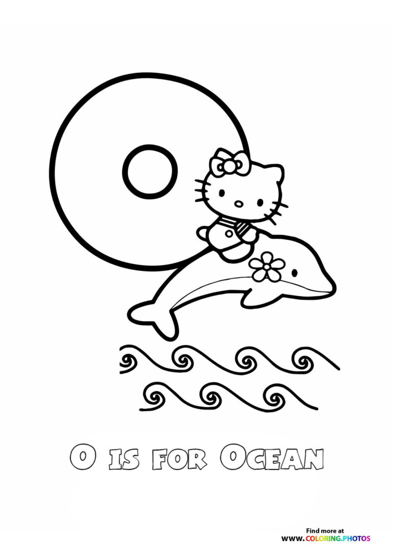 Hello Kitty ABC letters coloring pages | Free and easy print or download
