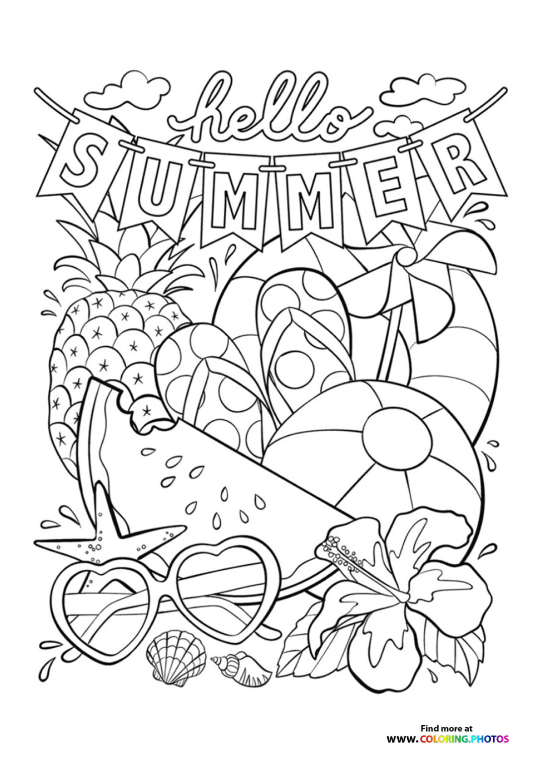 Summer - Coloring Pages for kids | Free and easy print or download