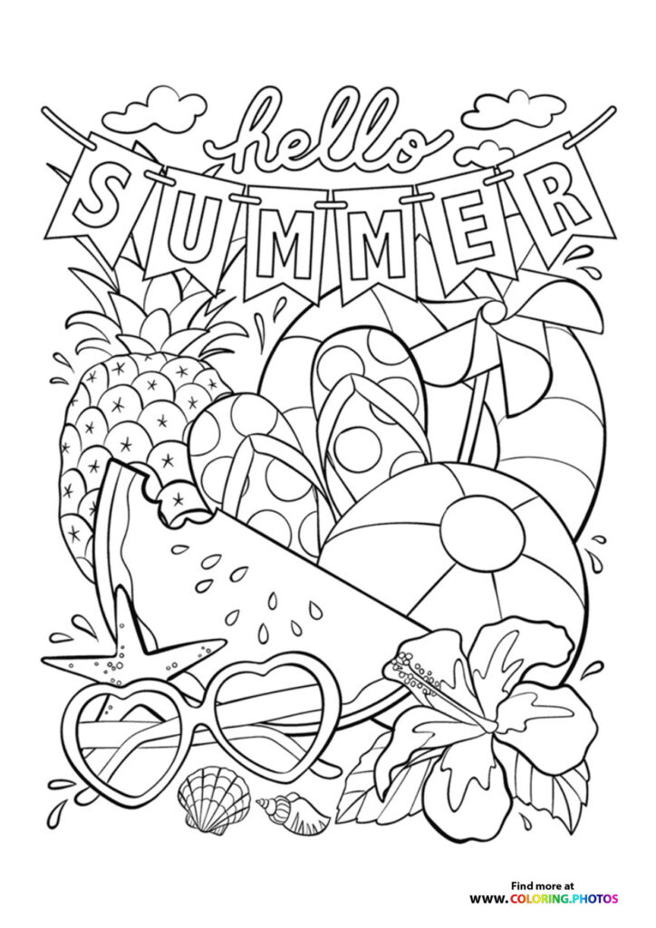 Summer - Coloring Pages for kids | Free and easy print or download