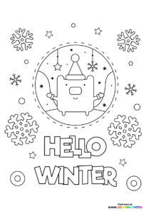 Hello winter - Coloring Pages for kids
