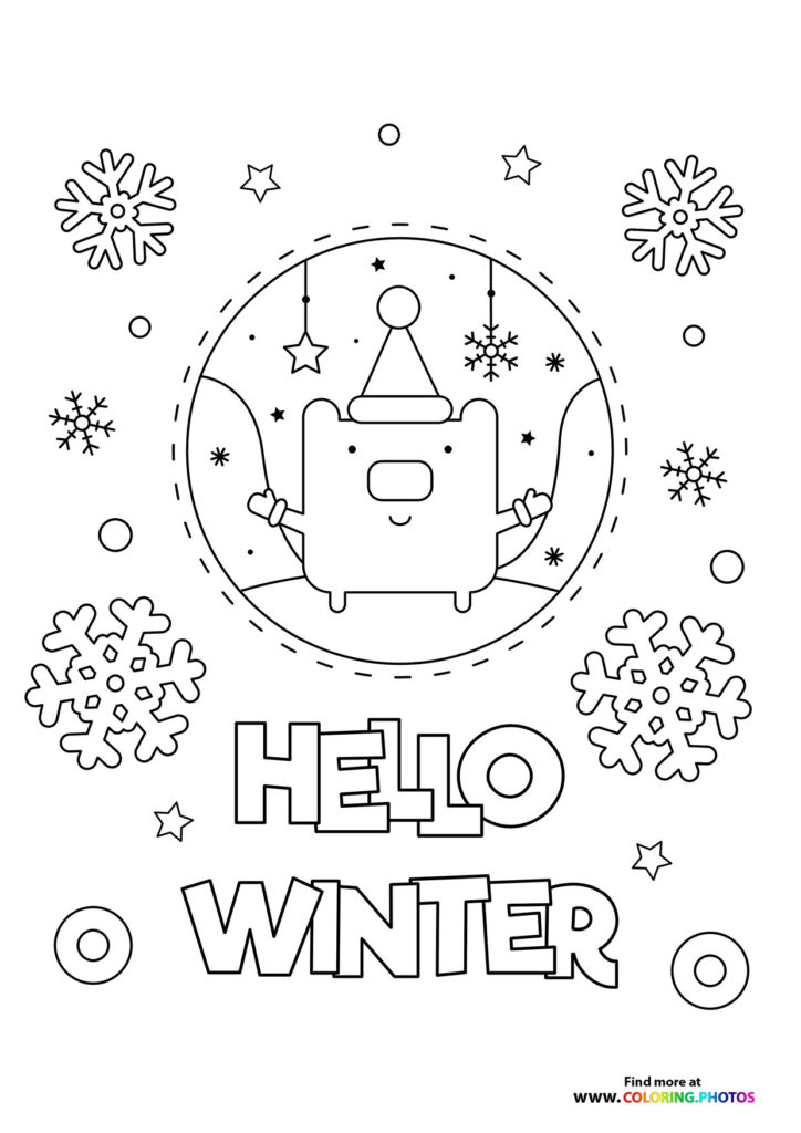 Hello winter - Coloring Pages for kids
