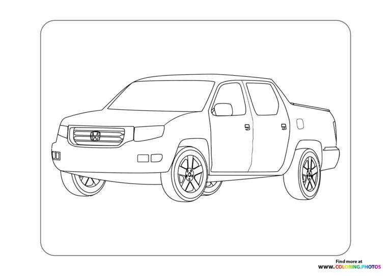 Toyota Hilux car - Coloring Pages for kids
