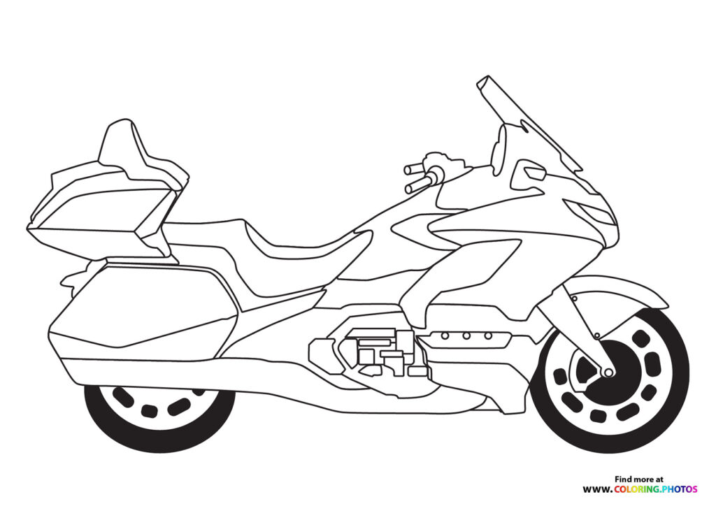 Honda goldwing motorcycle - Coloring Pages for kids