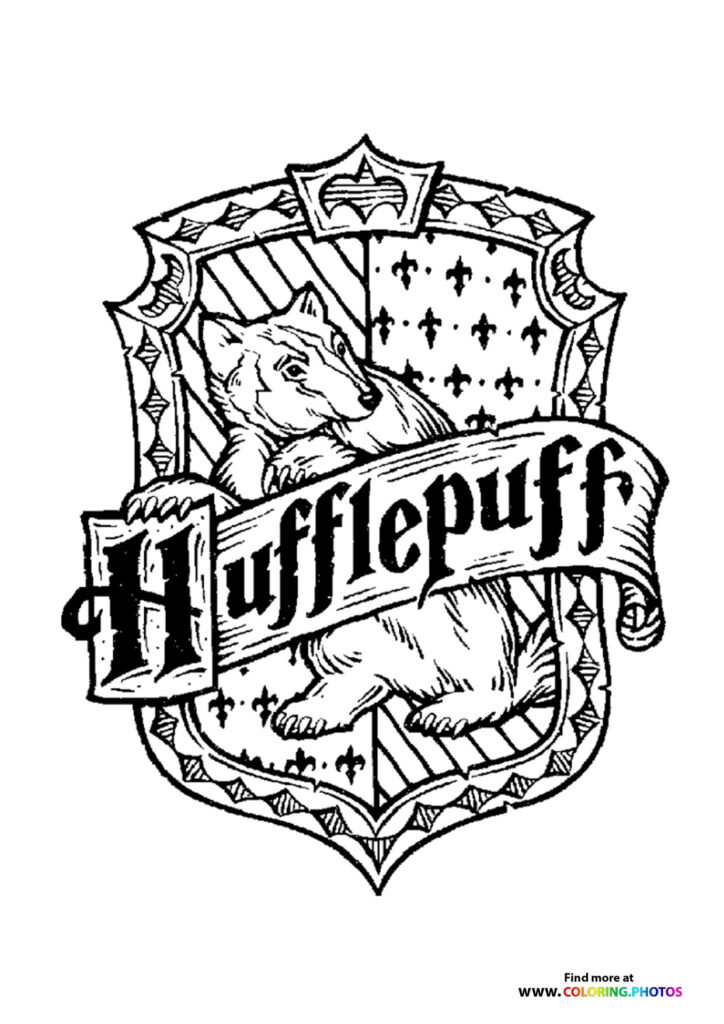 Hufflepuff crest - Coloring Pages for kids