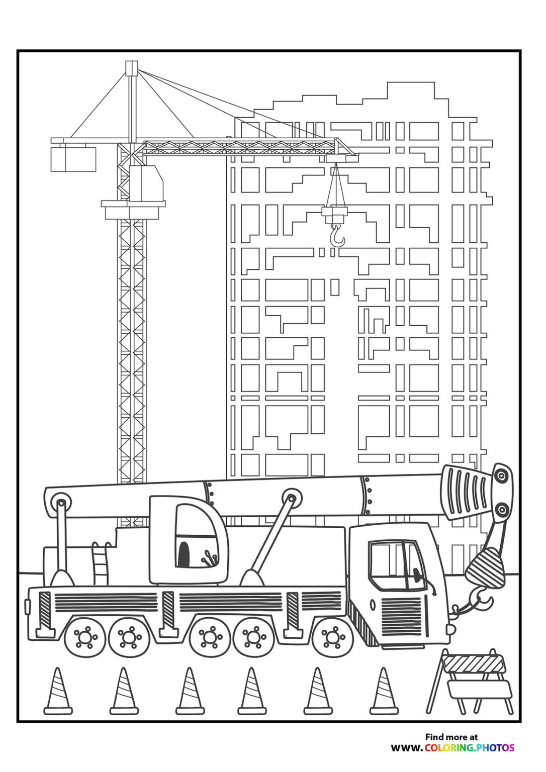 Construction site - Coloring Pages for kids