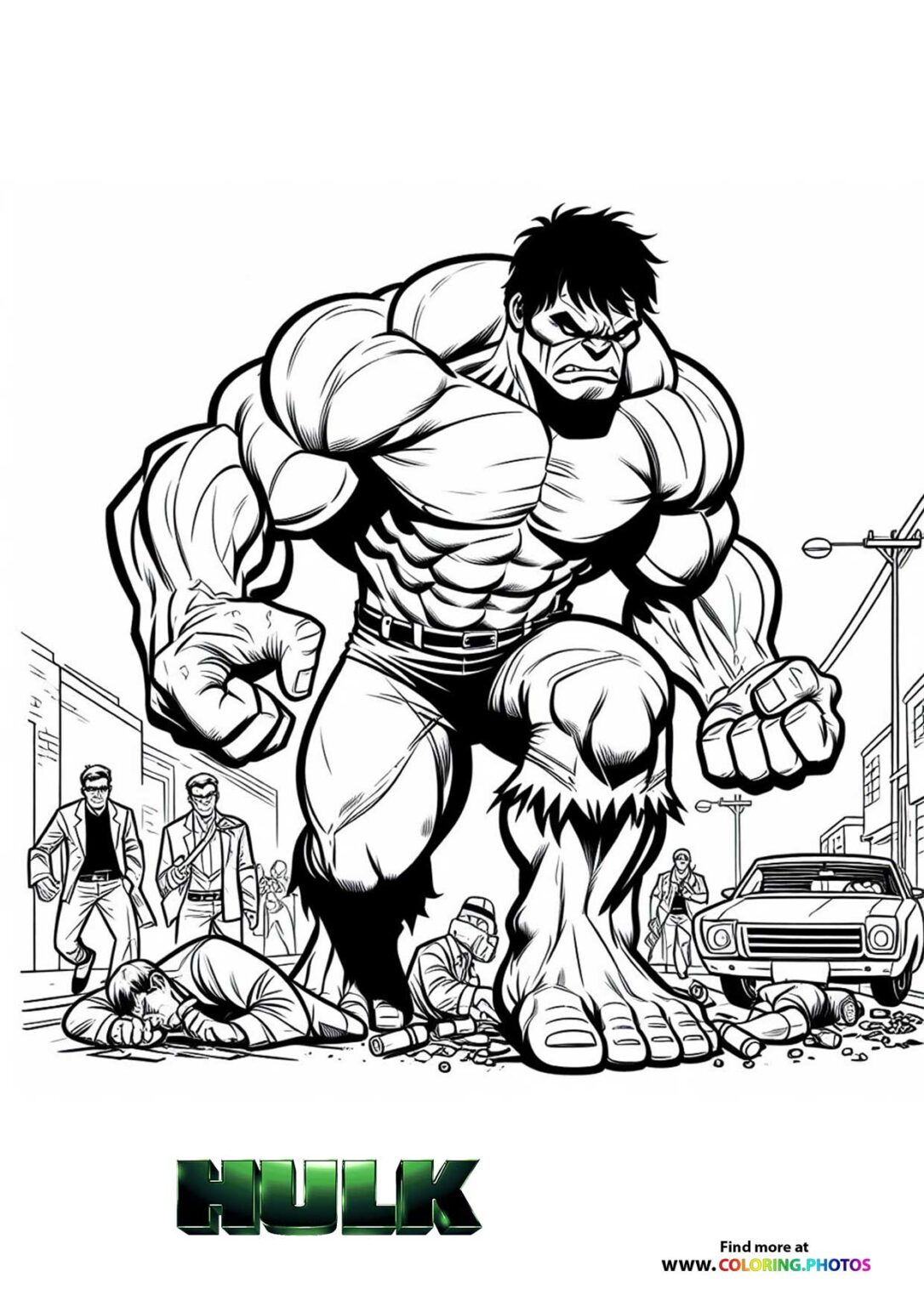 Hulk - Coloring Pages for kids - Free coloring pages for print or download!