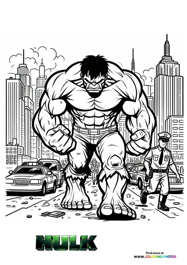 Hulk - Coloring Pages for kids - Free coloring pages for print or download!