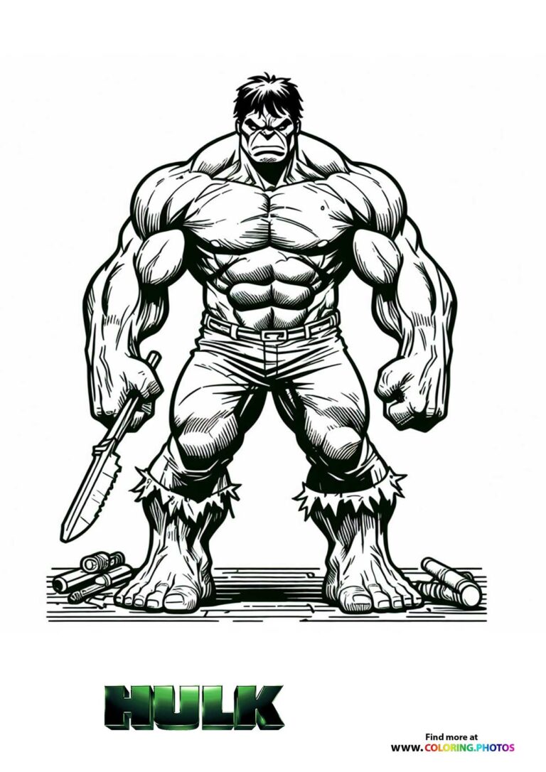 Hulk - Coloring Pages for kids - Free coloring pages for print or download!