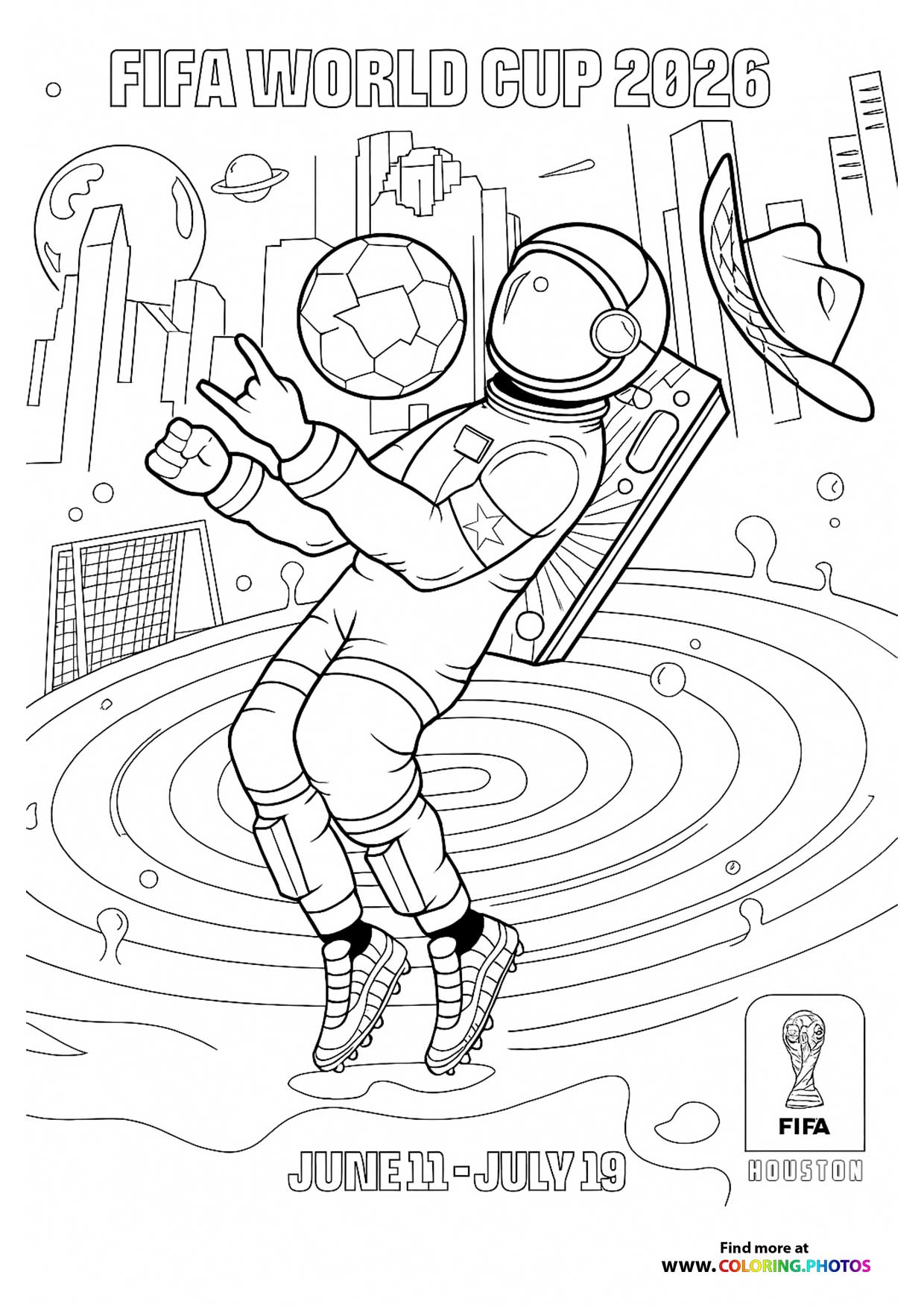 Huston FIFA 2026 - Coloring Pages for kids