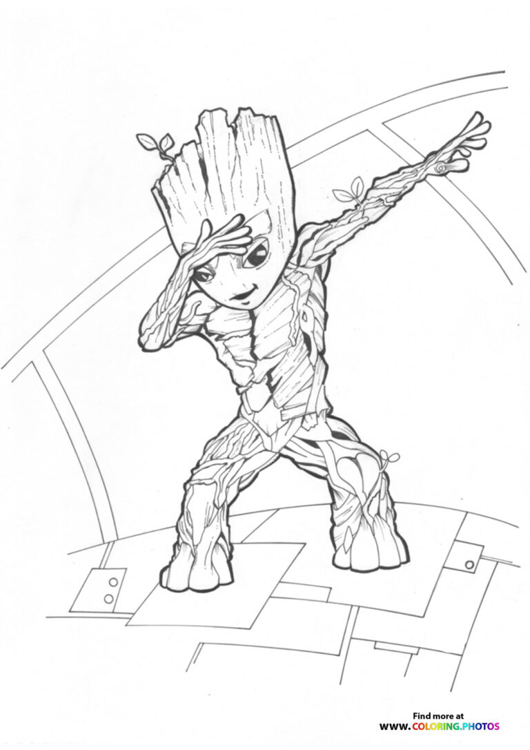 I Am Groot - Coloring Pages for kids | 100% free and easy printables
