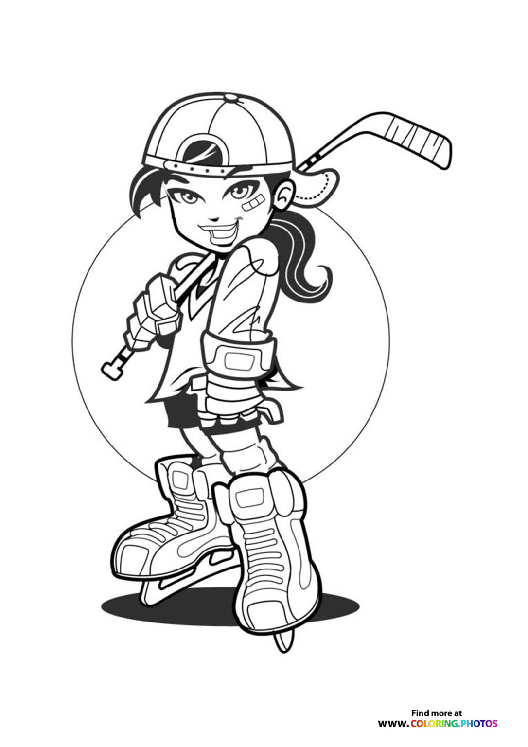 Ice Hockey - Coloring Pages for kids | 100% free print or download
