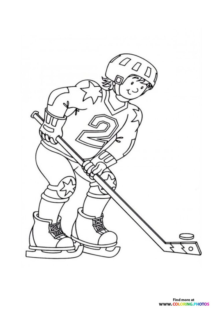 Ice Hockey - Coloring Pages for kids | 100% free print or download