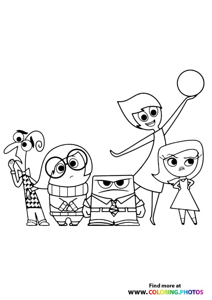 Insdide Out Characters - Coloring Pages for kids