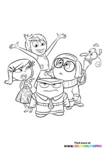 Inside Out - Coloring Pages for kids | Easy Free Print or Download