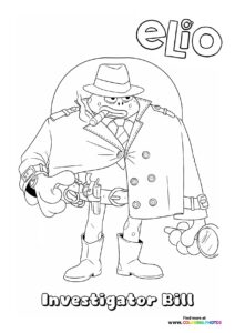 Investigator Bill - Coloring Pages for kids