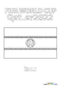 Iran World Cup flag - Coloring Pages for kids