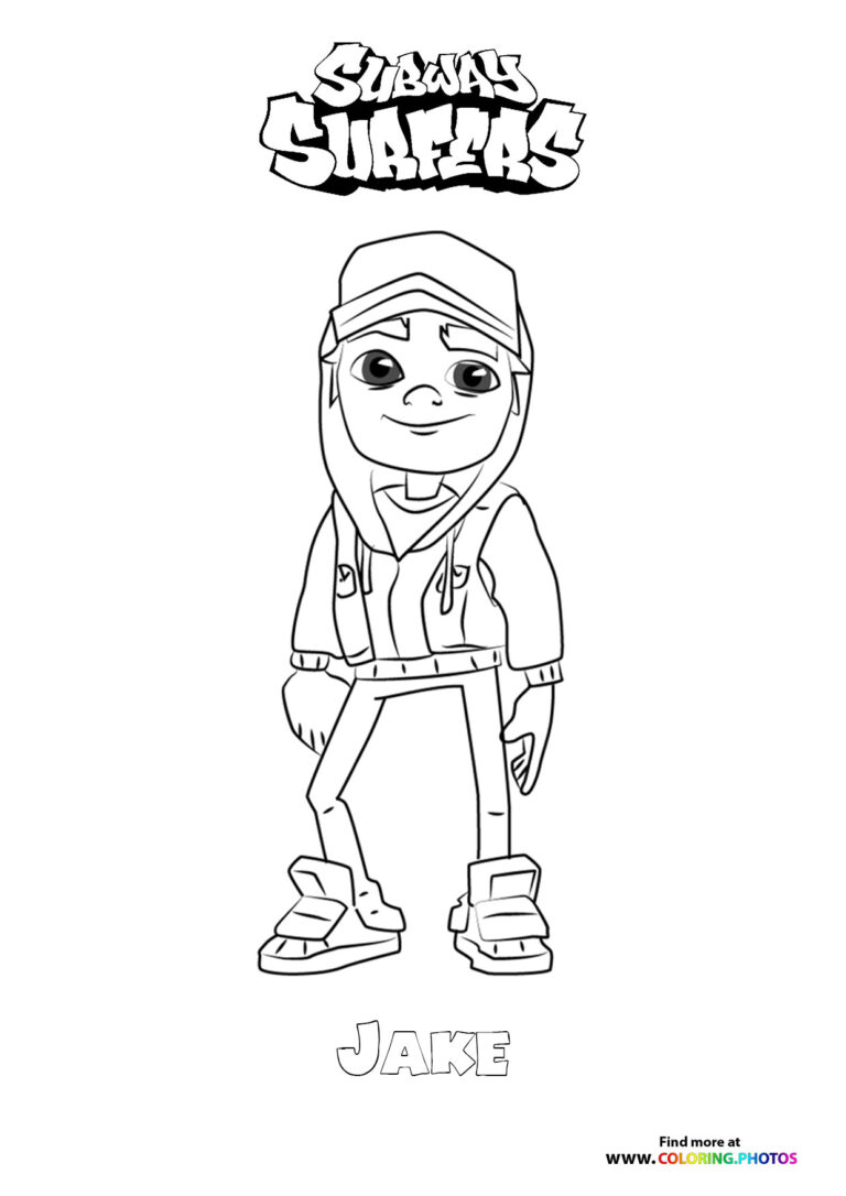 Jake from Subway Surfers - Coloring Pages for kids