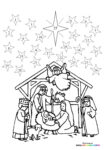 Jesus is born advent calendar - Coloring Pages for kids