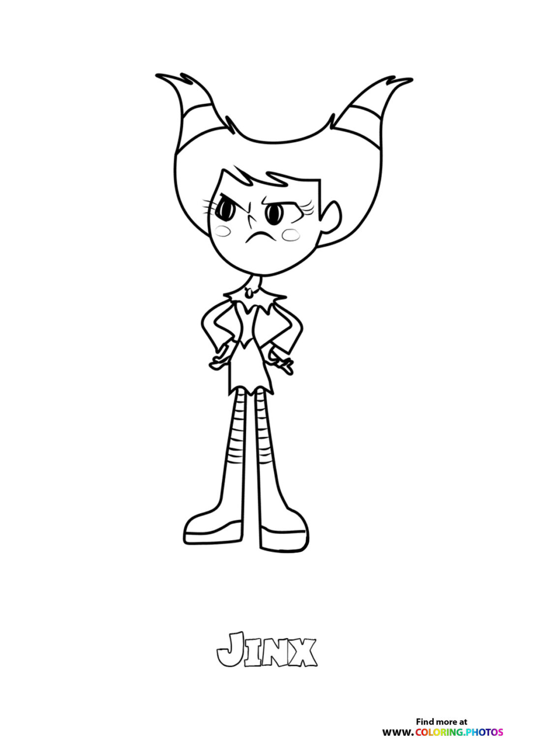Jinx Teen Titans Go - Coloring Pages for kids