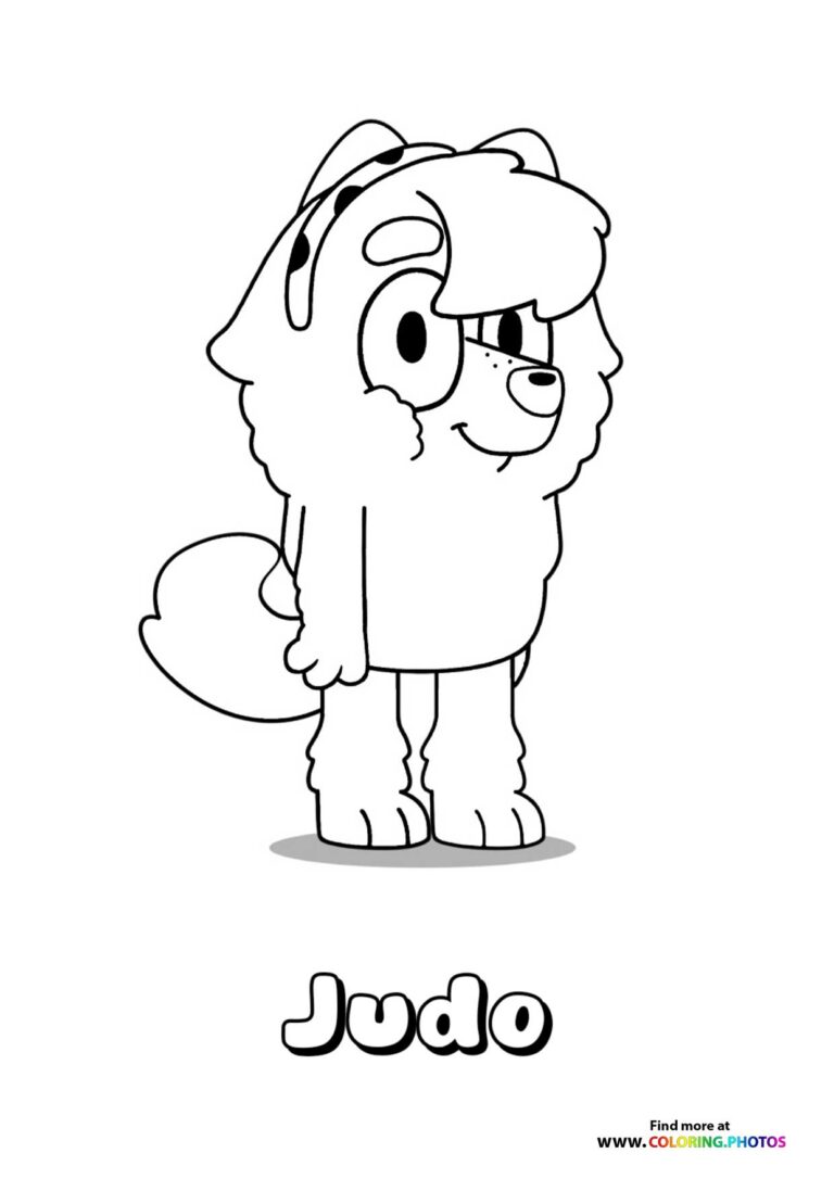 Judo from Bluey - Coloring Pages for kids