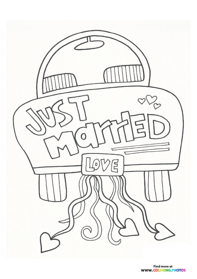 Wedding day - Coloring Pages for kids | 100% free and easy printables