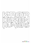 K Pop Demon Hunters logo - Coloring Pages for kids