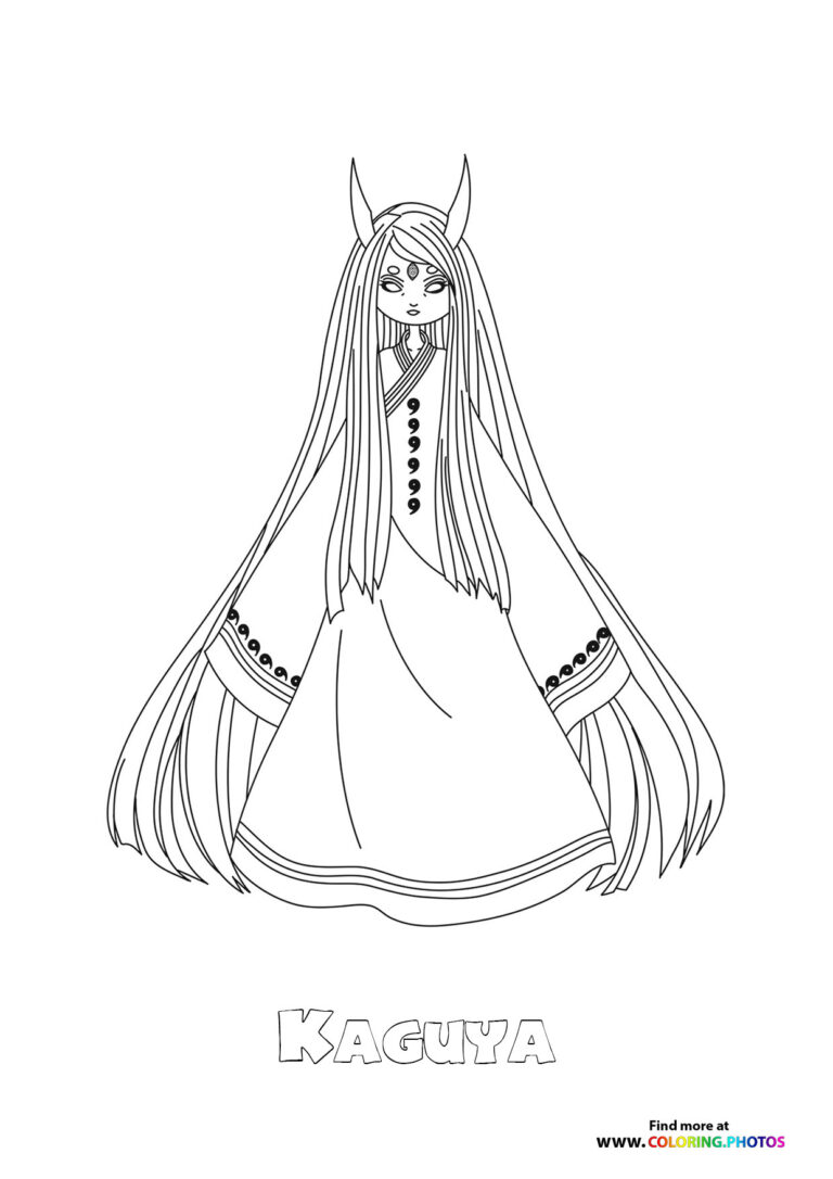 Kaguya from Naruto - Coloring Pages for kids