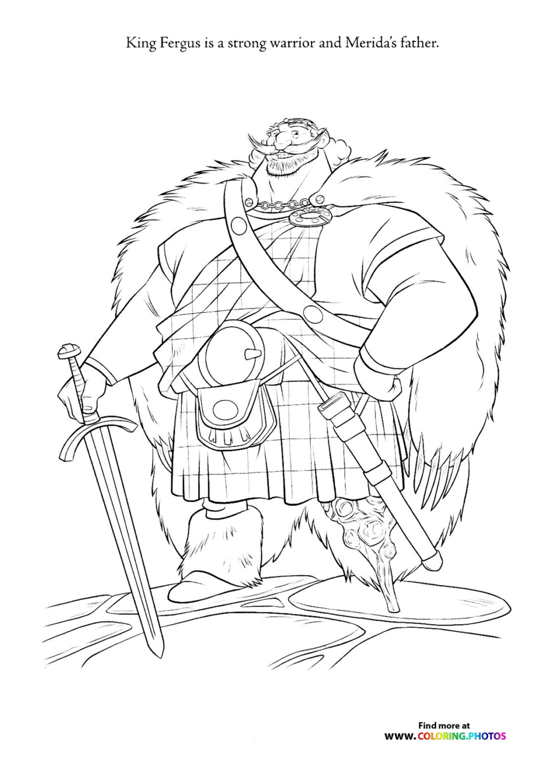 King Fergus from Brave - Coloring Pages for kids