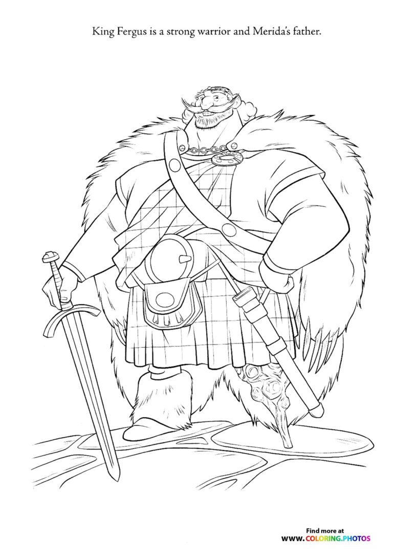 King Fergus from Brave - Coloring Pages for kids