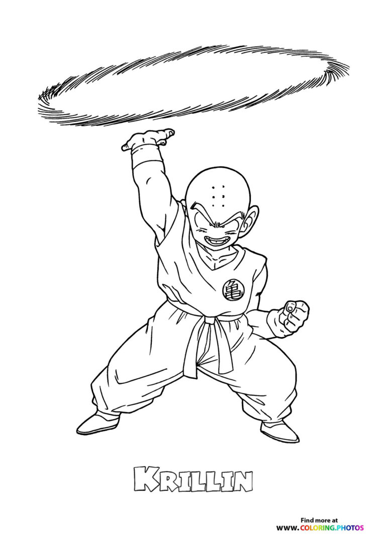Krillin Dragon Ball Z - Coloring Pages for kids