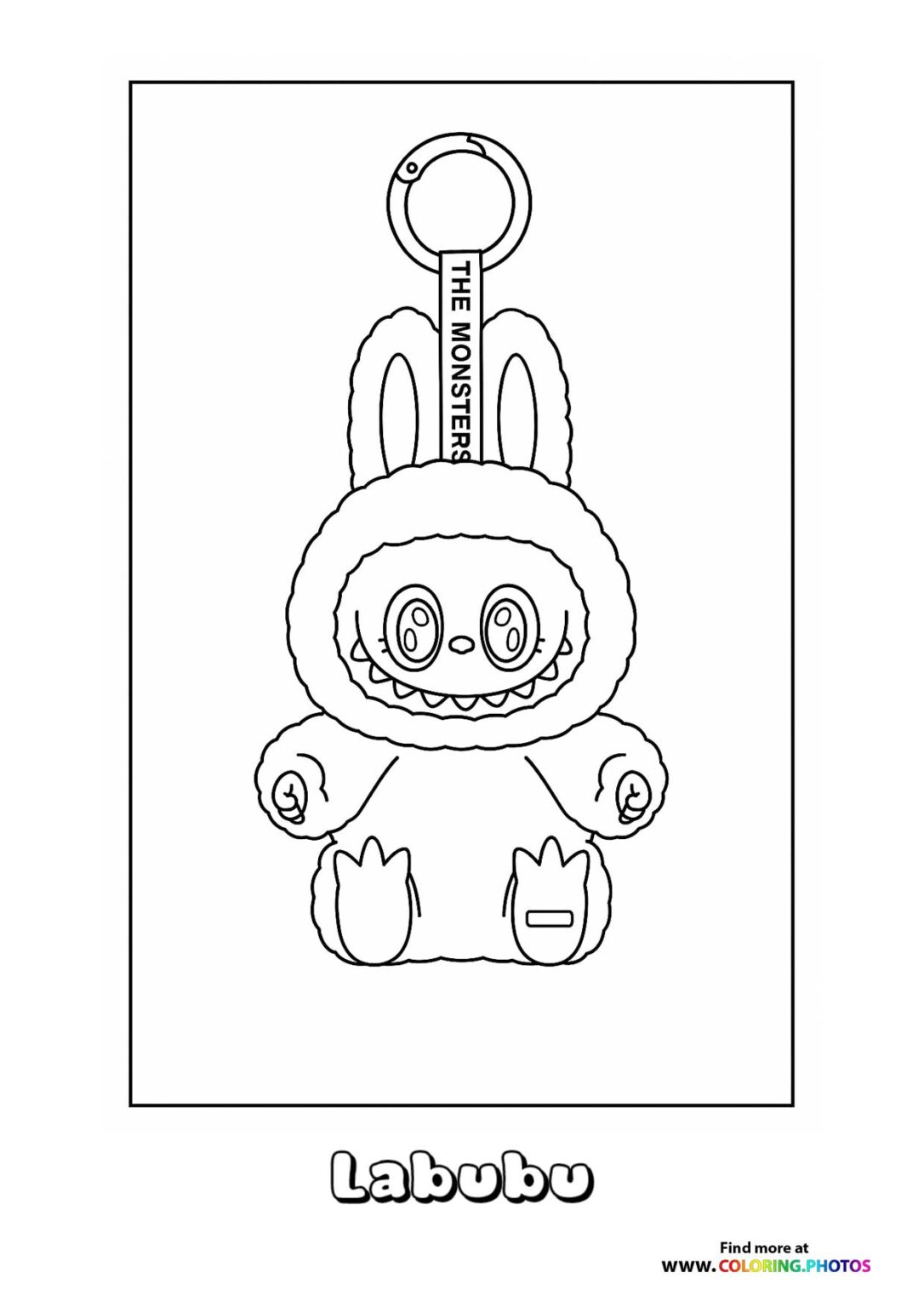 Labubu keychain - Coloring Pages for kids