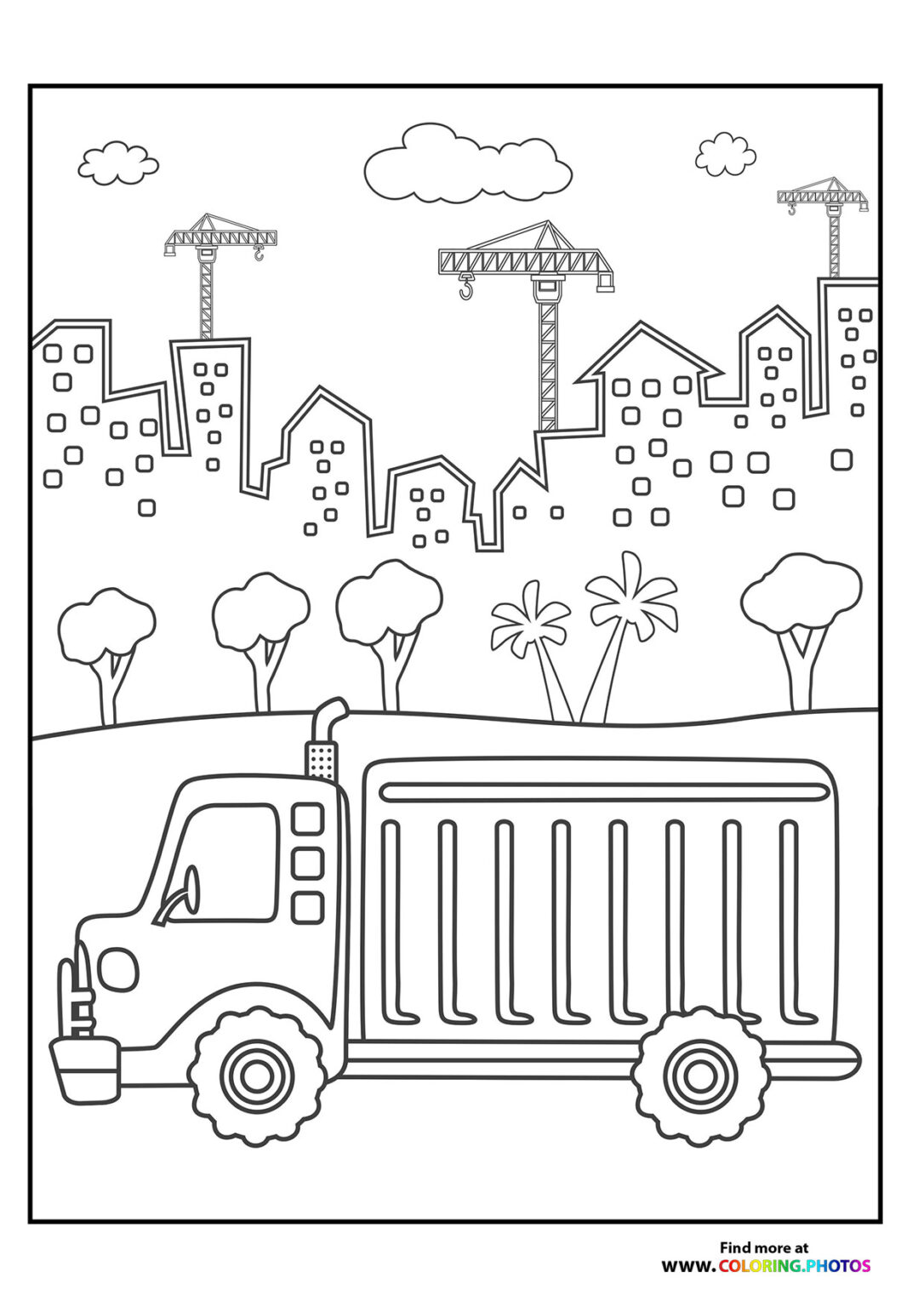 Construction site - Coloring Pages for kids