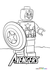 Lego Captain America - Coloring Pages for kids