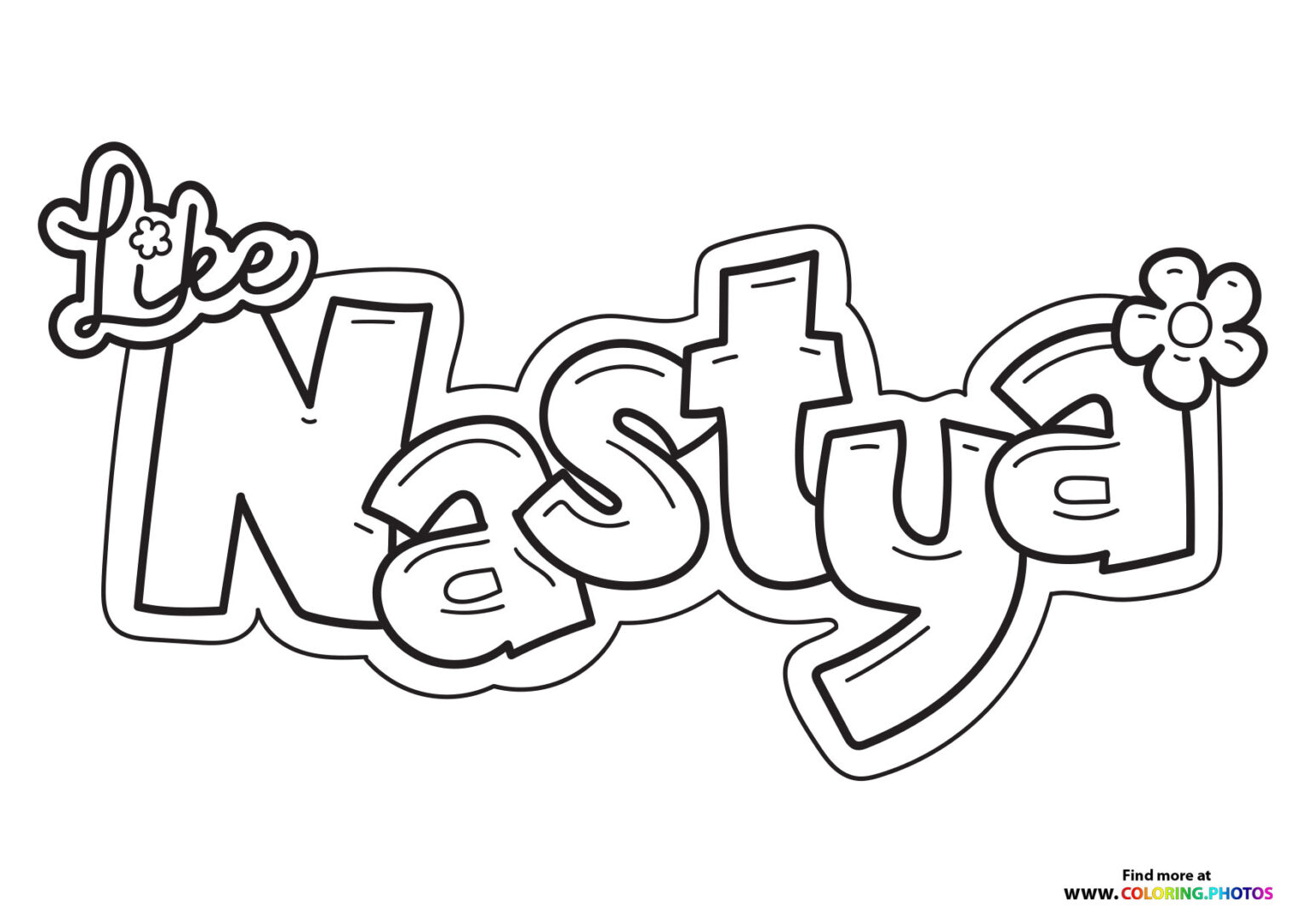 Like Nastya - Coloring Pages for kids | 100% free print or download