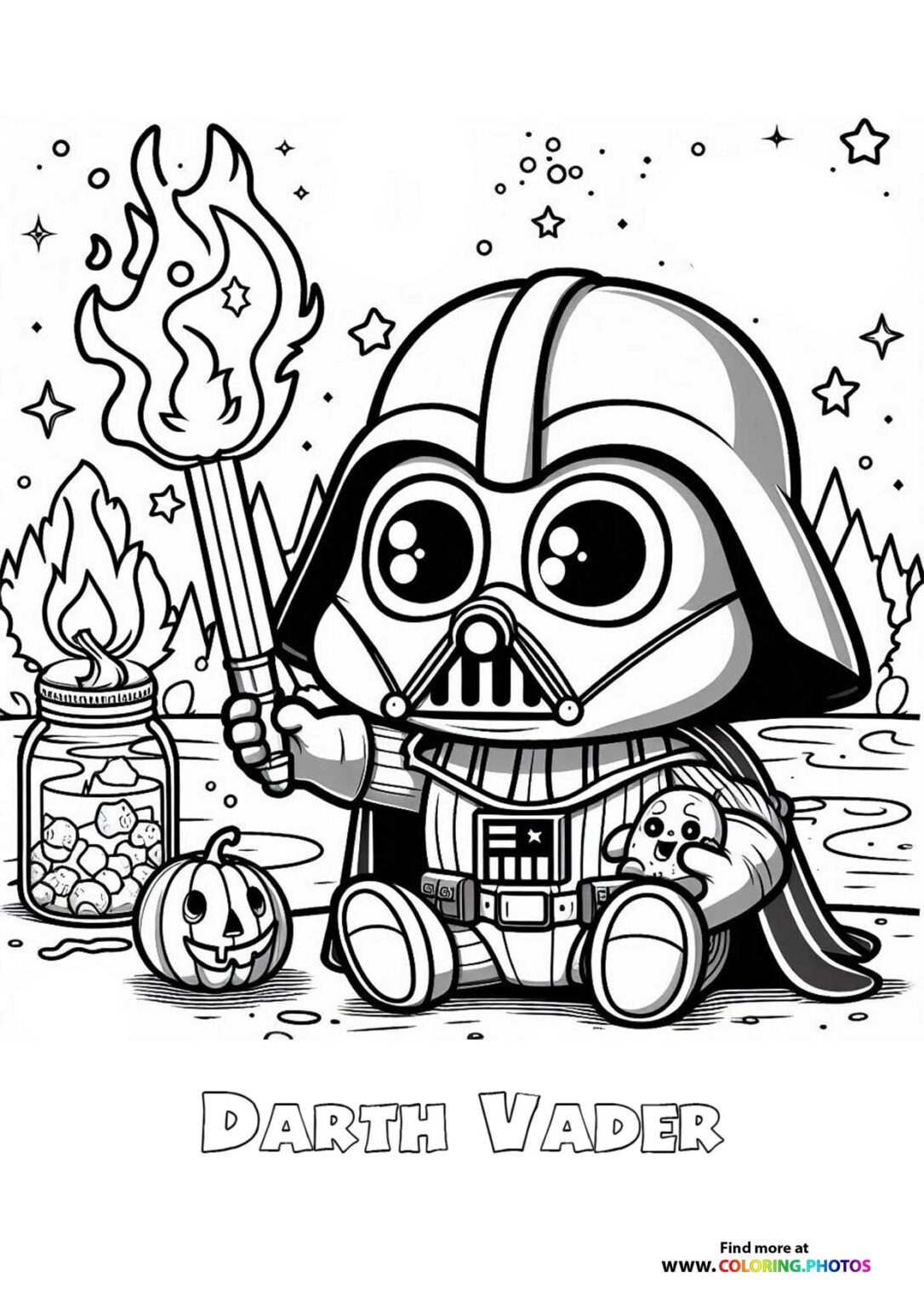 Princess Leia from Star Wars - Coloring Pages for kids