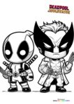 Deadpool & Wolverine - Coloring Pages for kids - Free print or download