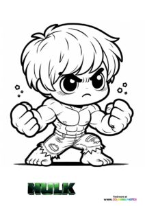 Little Hulk - Coloring Pages for kids