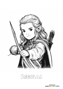 Little Legolas - Coloring Pages for kids