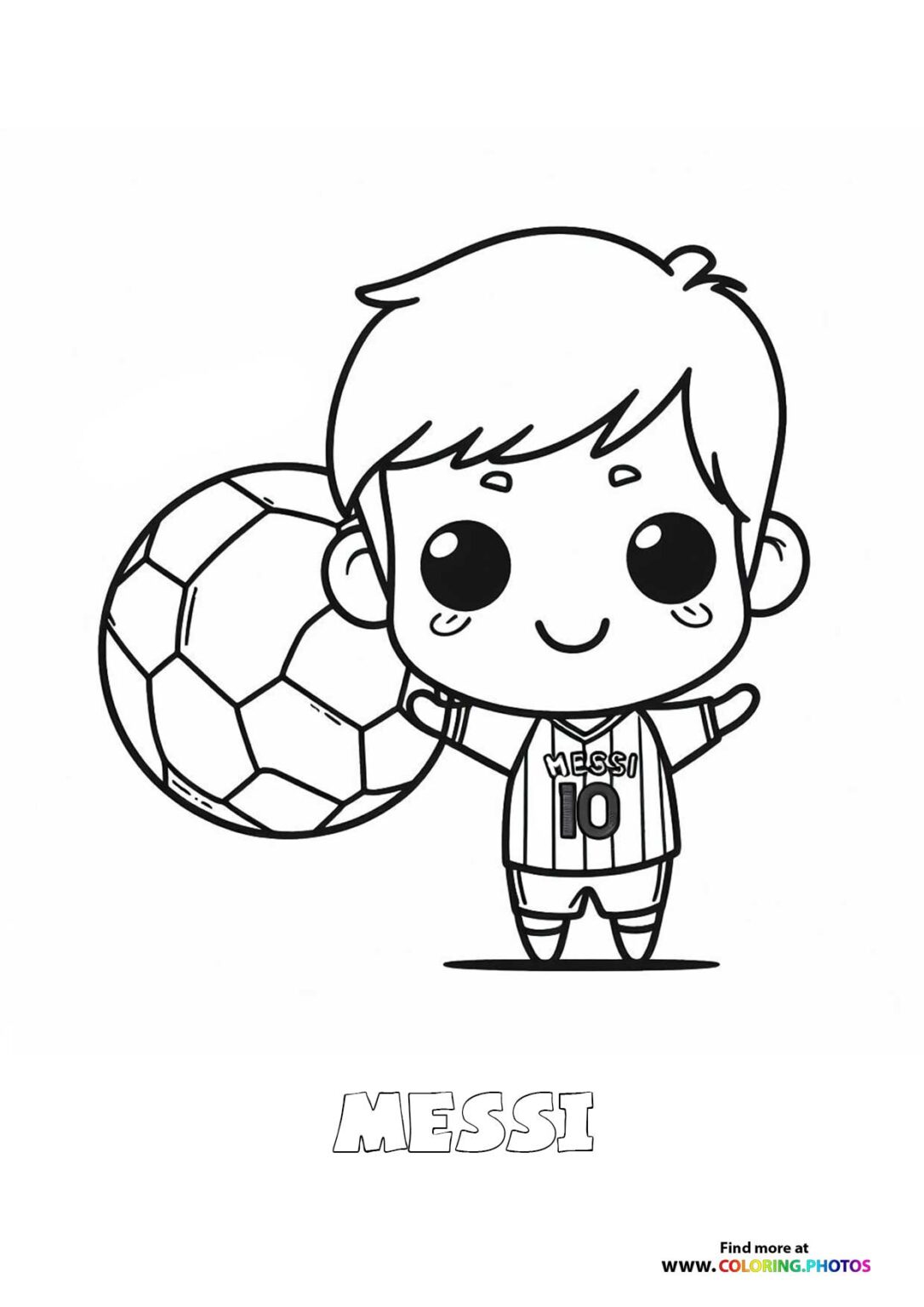 Lionel Messi - Coloring Pages for kids | Free print or download