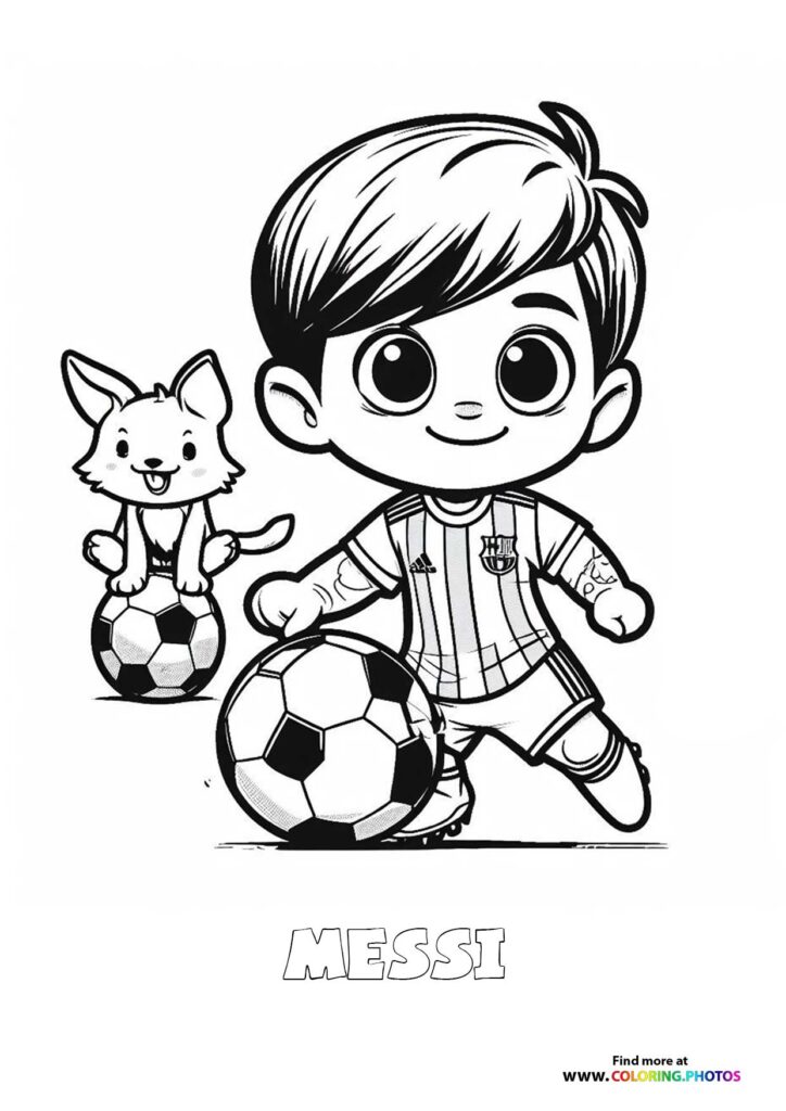 Lionel Messi - Coloring Pages for kids | Free print or download