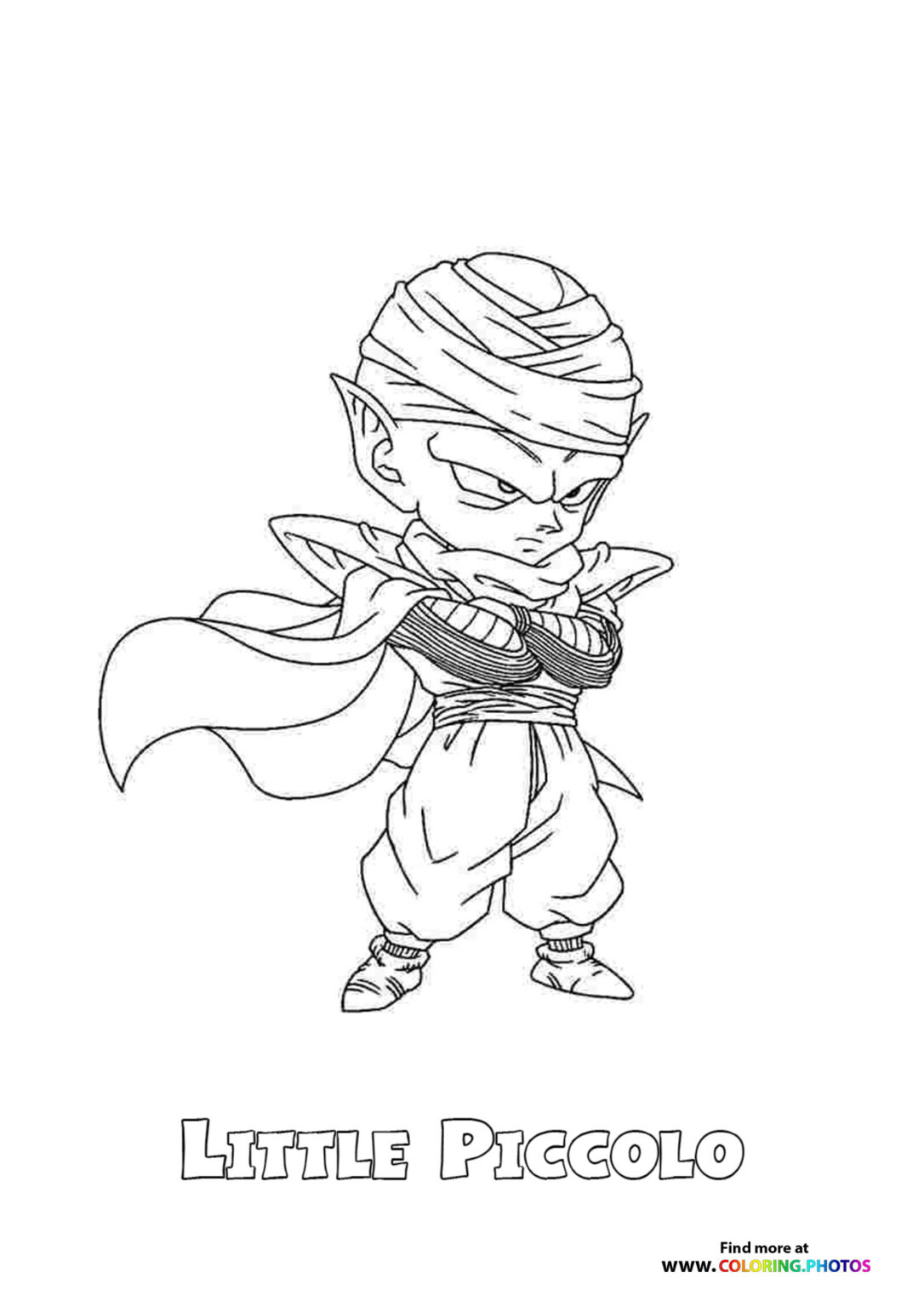 Little Piccolo Dragon Ball Z - Coloring Pages for kids