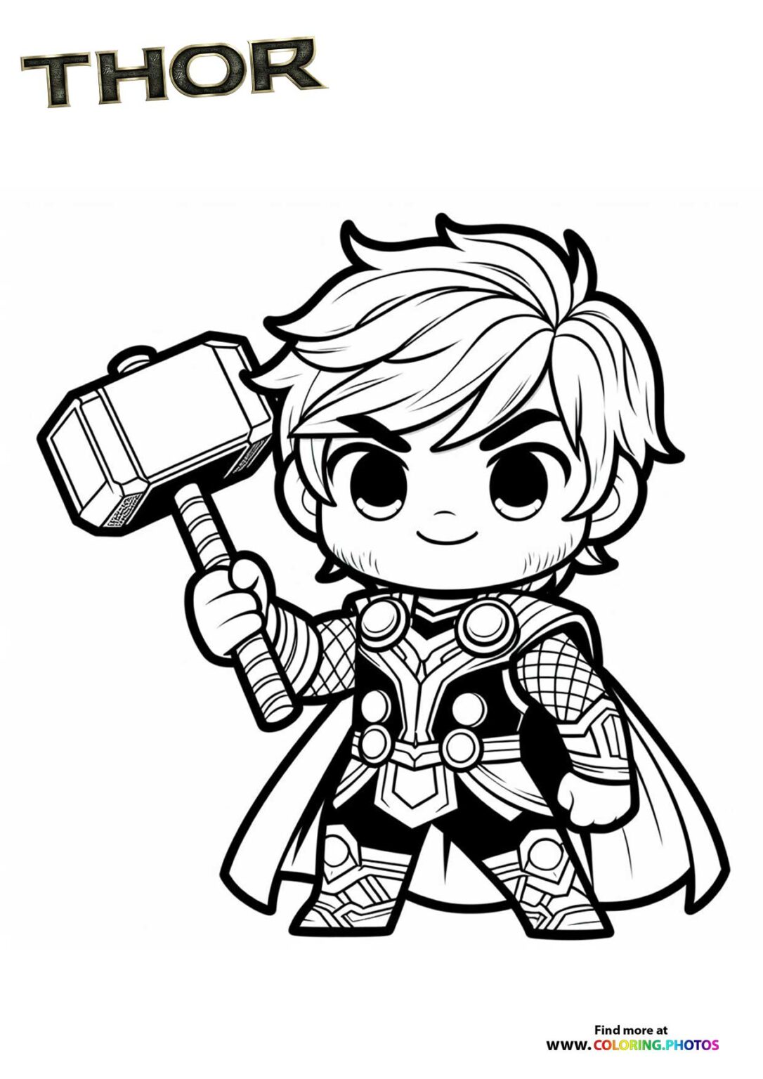 Thor - Coloring Pages for kids - Free and easy print or download!