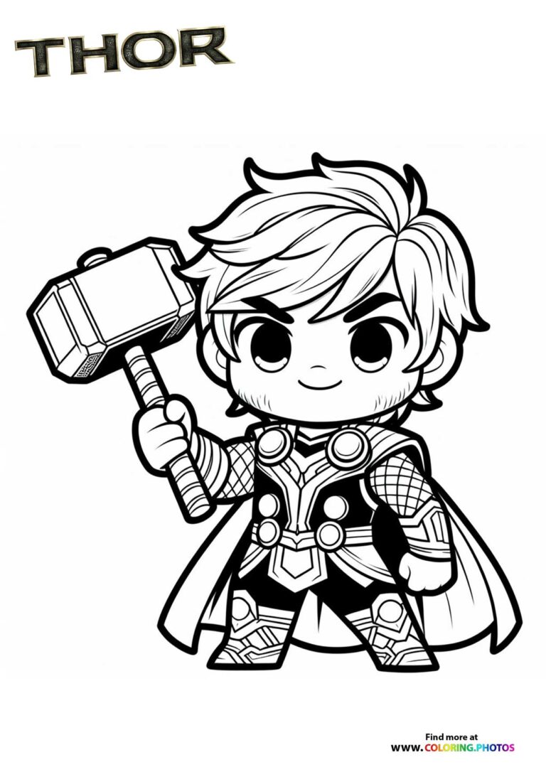 Thor - Coloring Pages for kids - Free and easy print or download!