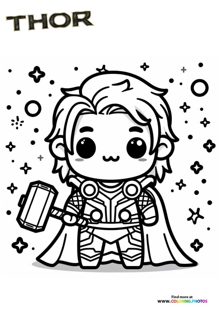 Thor - Coloring Pages for kids - Free and easy print or download!