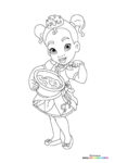 Little Tiana Disney princess - Coloring Pages for kids
