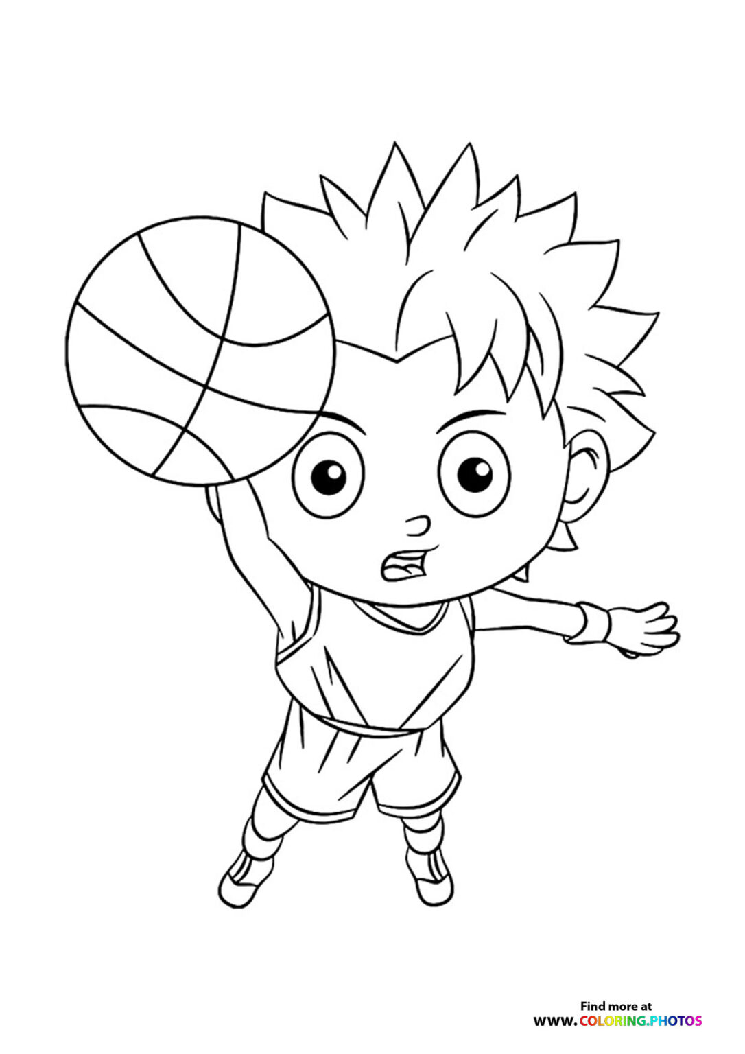 Basketball - Coloring Pages for kids | 100% free print or download